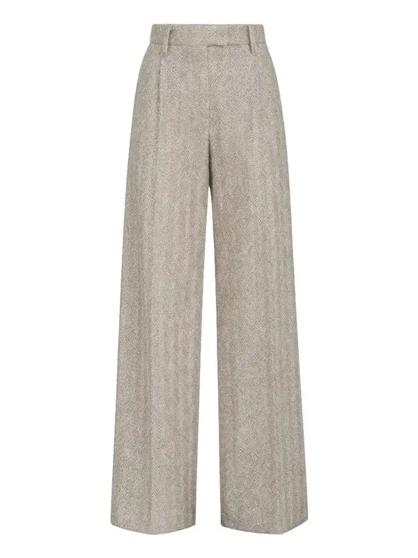Brunello Cucinelli Wide-leg Trousers - Multicolor
