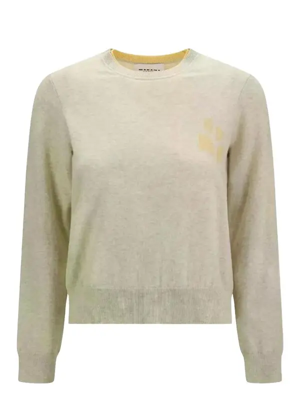 MARANT ETOILE Logo-detail Wool Sweater - Neutrals