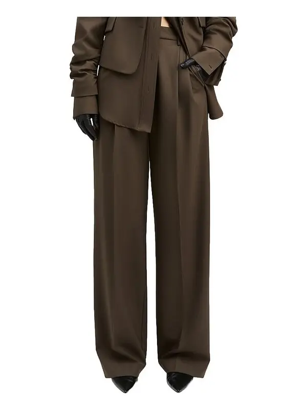 Derek Lam 10 Crosby Christopher Stretch Twill Suit Pants - Ash Brown