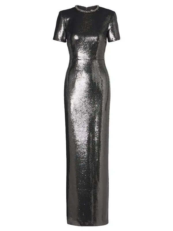 Roland Mouret Embellished Gown - Silver