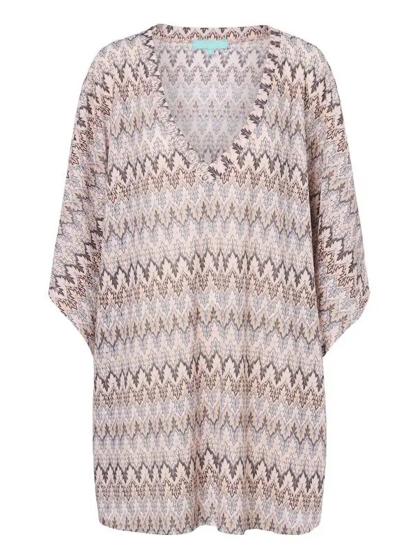 Melissa Odabash Josie Chevron Knitted Kaftan - Multicoloured