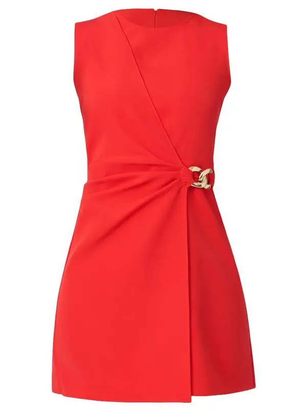 Shoshanna Lily Chain-link Wrap Minidress - Apple