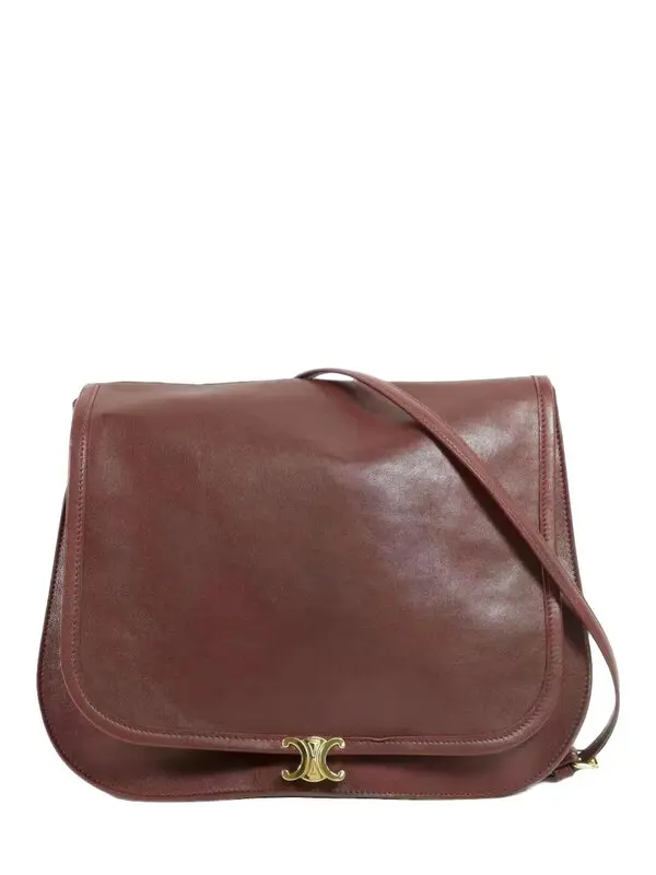 Celine Soft Triomphe Besace Shoulder Bag - Red