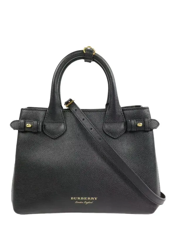 Burberry Leather Shoulder Bag - Black