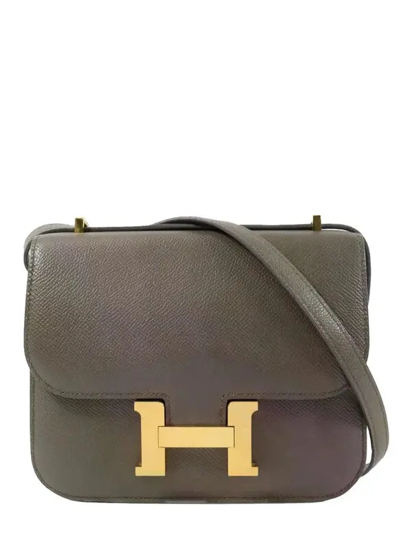 Hermès Mini Constance Epsom Shoulder Bag - Grey
