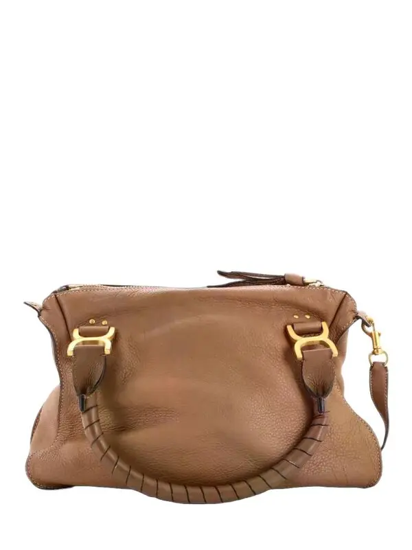 Chloé Marcie Leather Medium Satchel - Brown