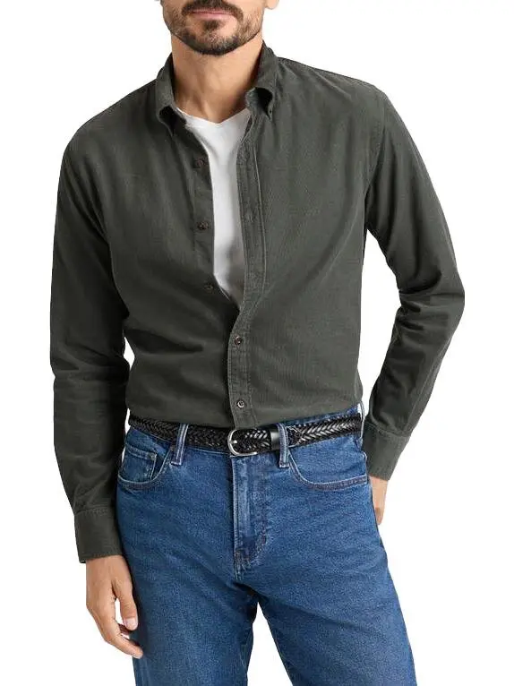 Bonobos Everyday Slim Fit Corduroy Shirt - Deep Stone