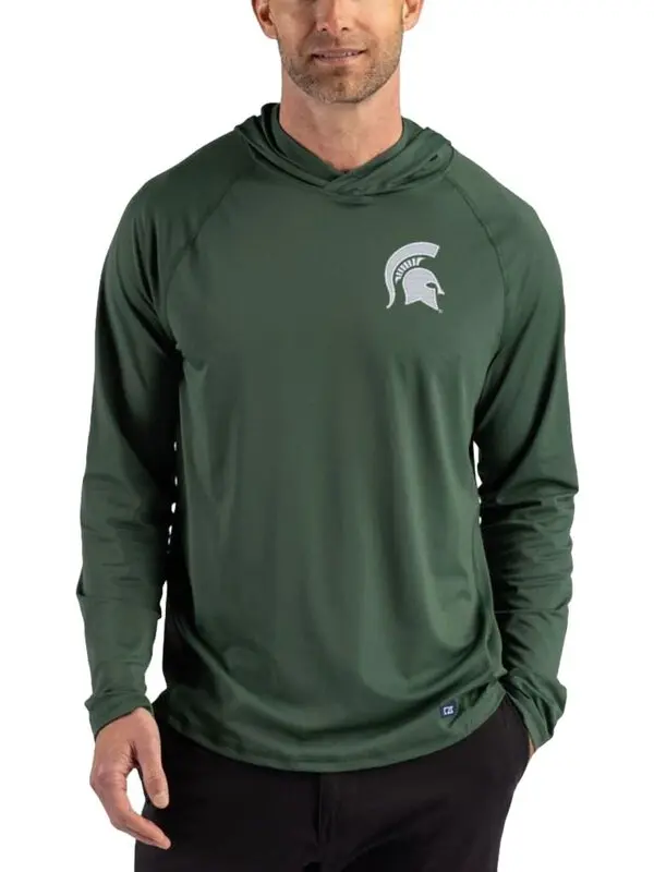 Cutter & Buck Michigan State Spartans Prospect Recycled Featherlight Stretch Hoodie - Green