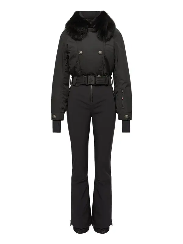 Moncler Shearling-trimmed Insulated Ski Suit - Black