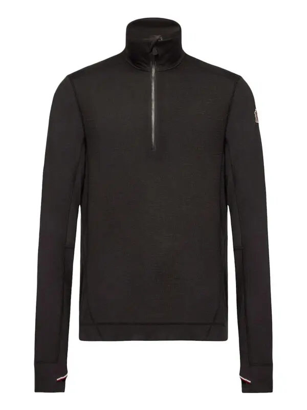 Moncler Knit Half-zip Turtleneck - Black
