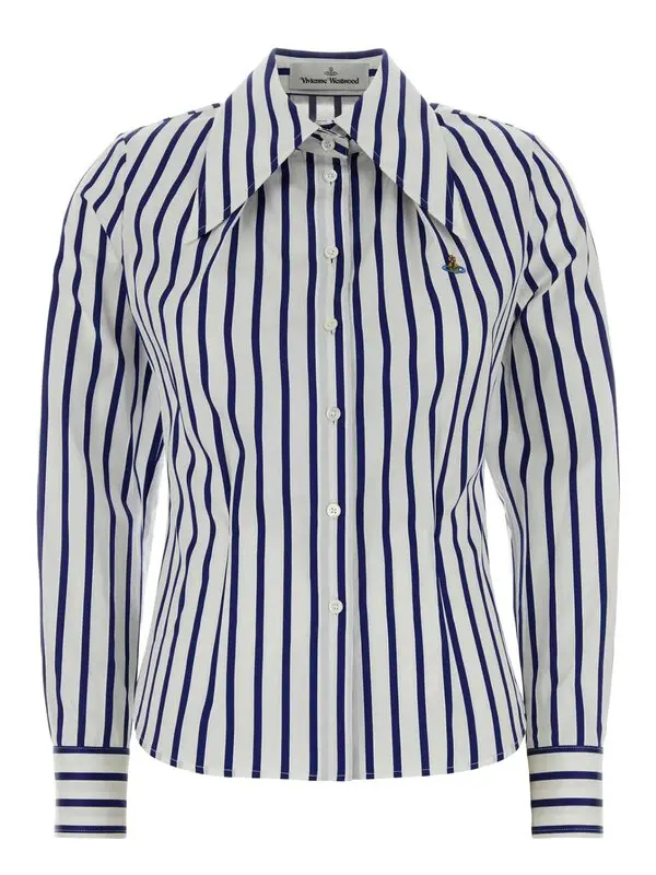 VIVIENNE WESTWOOD Embroidered Poplin Violin Shirt - Multicolor