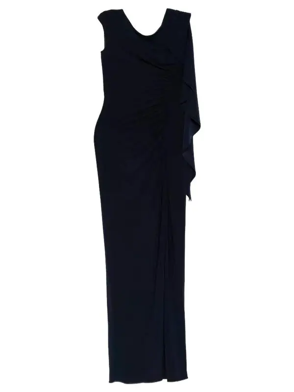 Amsale Cap-sleeve Jersey Gown - Blue