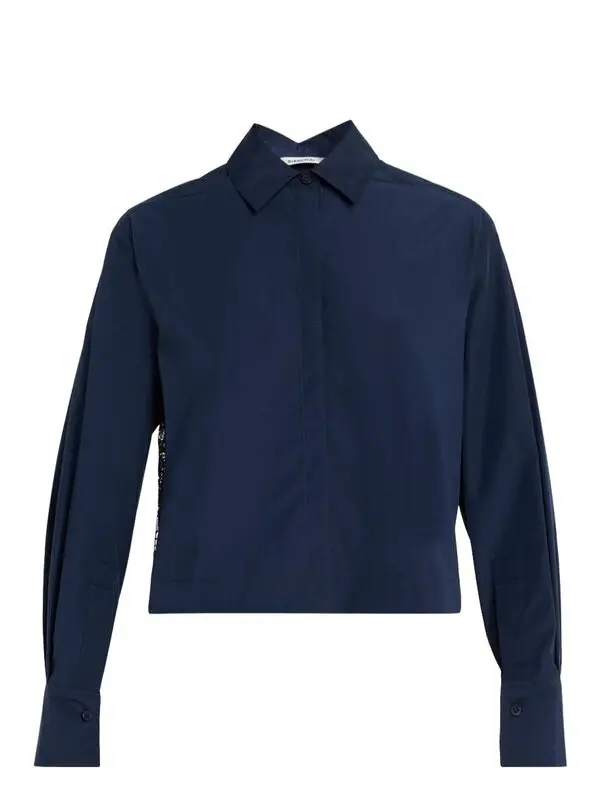 Simkhai Kacey Cotton Lace Long-sleeve Top - Midnight