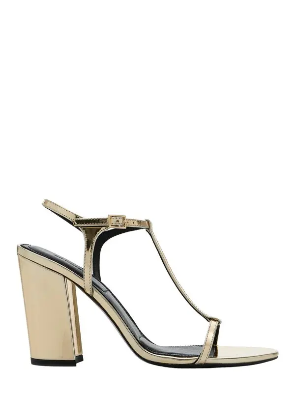 Simkhai Stacey Metallic Leather Sandals - Gold