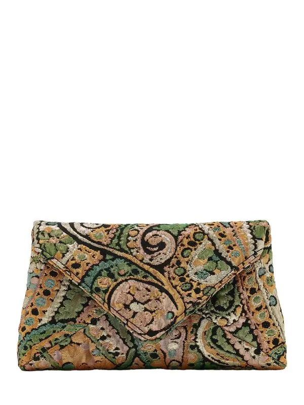 Dries Van Noten Paisley Jacquard Envelope Clutch - Multi