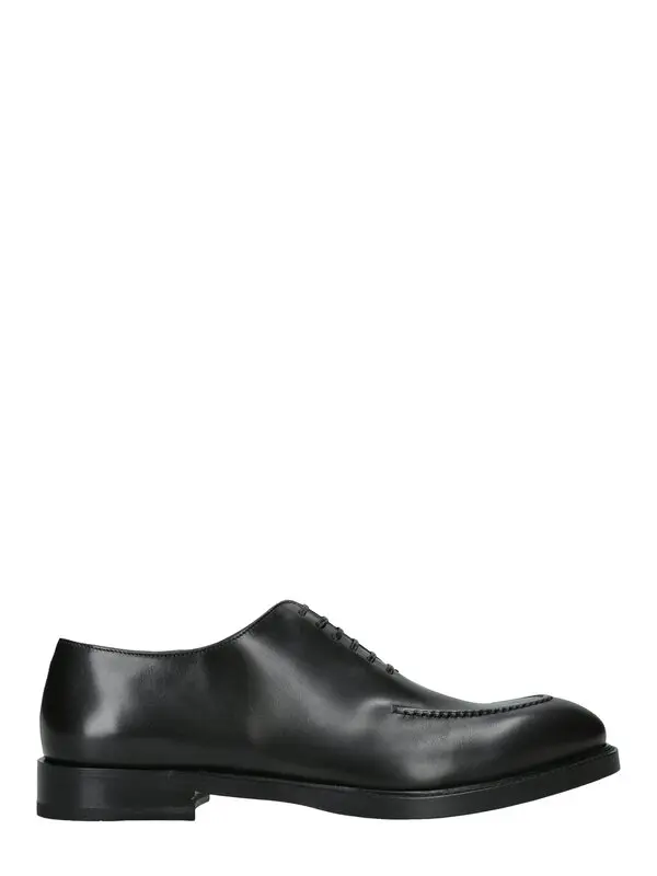 FERRAGAMO Leather Salerno Oxford Shoes - Black