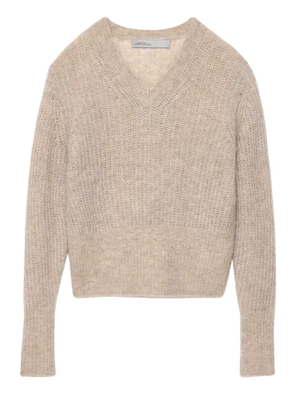 ALLSAINTS Mable V-neck Sweater - Grey