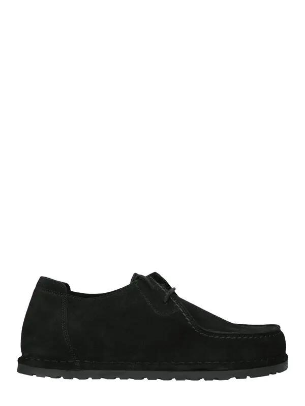 BIRKENSTOCK Suede Utti Lace Boat Shoes - Black
