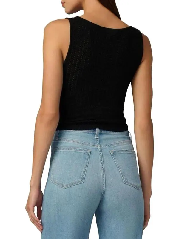 JOE & APOS;S JEANS The Crochet Boat-neck Tank Top - Black