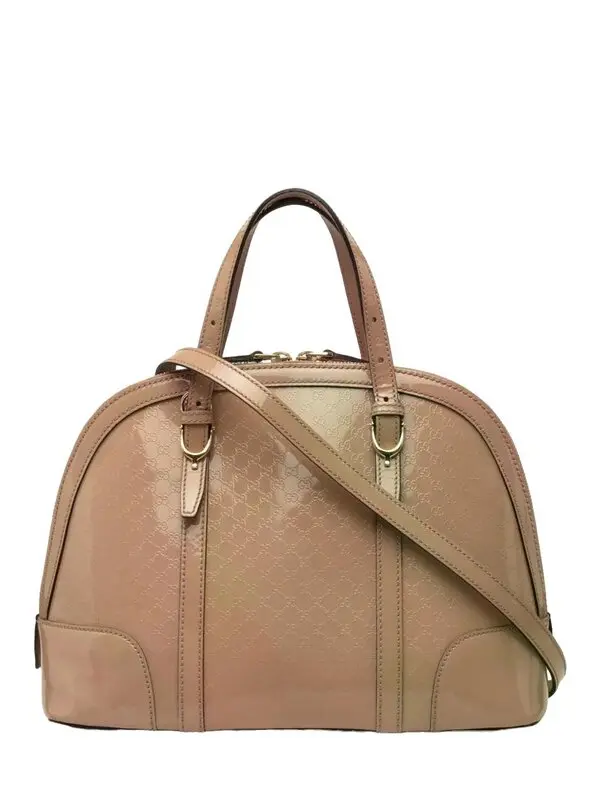 Gucci 2000-2015 Small Microguccissima Patent Nice Satchel - Neutrals