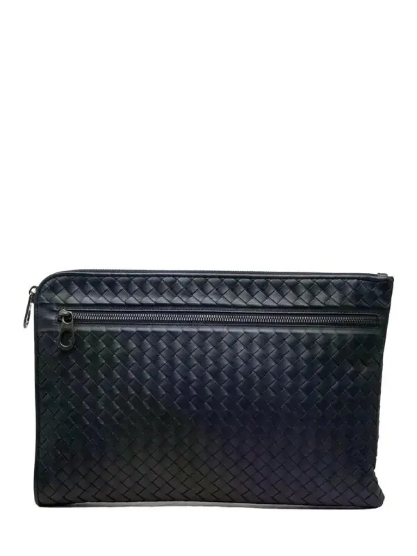 Bottega Veneta 2012-2026 Nappa Intrecciato Clutch Bag - Blue