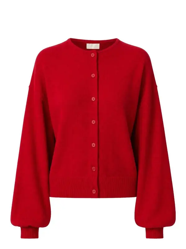 WAKAKUU Cardigan Lou Cashmere Wool - Red