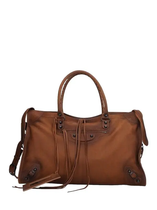 Balenciaga Le City L Vintage Shoulder Bag - Brown