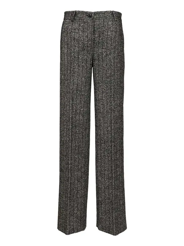 Dolce & Gabbana Striped Trousers - Gray