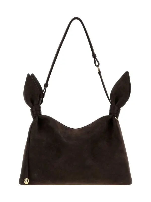 Loewe Dark Suede Scarf Shopping Bag - Brown