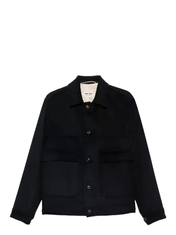 NEW YORK RESIDENT Flap-pocket Buttoned Jacket - Blue