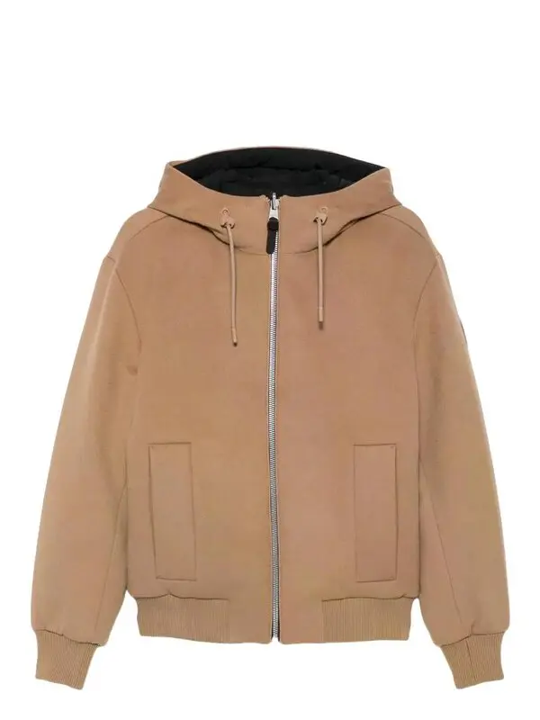 Mackage Hooded Wool Jacket - Neutrals