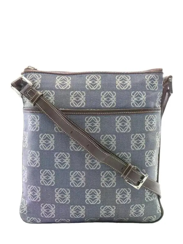 Loewe 2000s Anagram Shoulder Bag - Blue