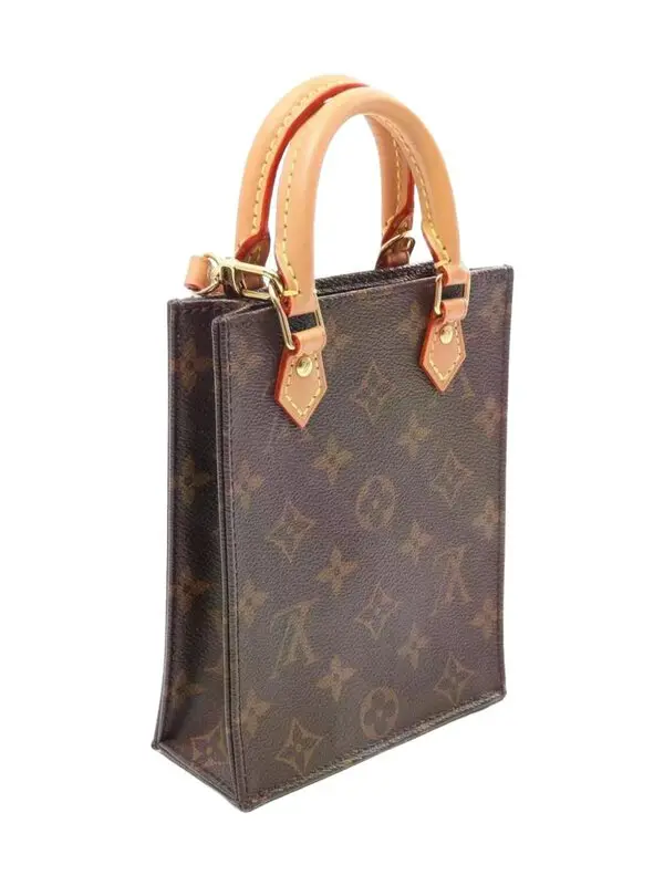 LOUIS VUITTON 2020 Monogram Petite Sac Plat Mini Tote Bag - Brown