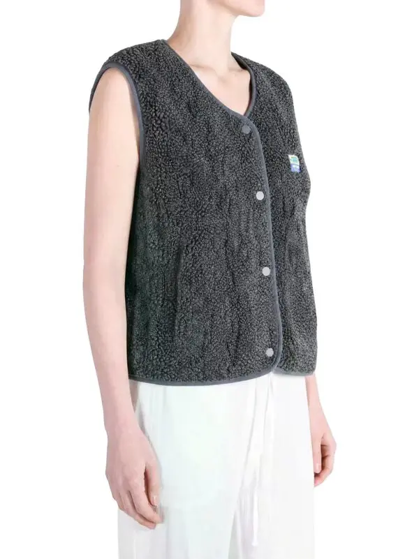 American Vintage Hoktown Fleece-texture Gilet - Grey