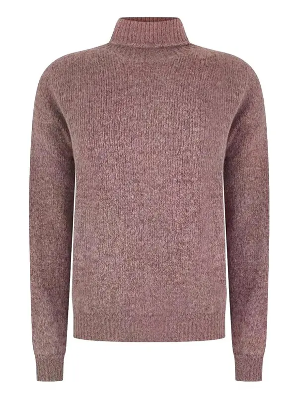 AROVESCIO Ribbed-knit Roll-neck Sweater - Pink