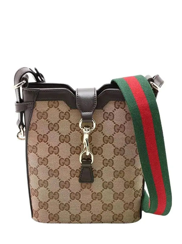 Gucci 2000-2015 Mini Gg Canvas Web Bucket Bag - Neutrals