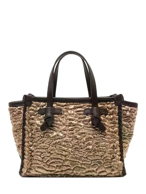 GIANNI CHIARINI Small Miss Marcella Textured-finish Tote Bag - Neutrals