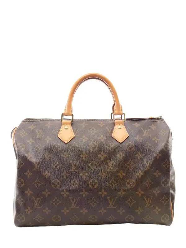 LOUIS VUITTON 2014 35 Speedy Monogram Canvas Tote Bag - Brown