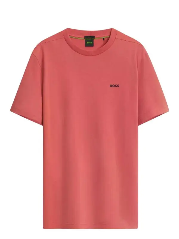 BOSS Logo-print Crew-neck T-shirt - Red