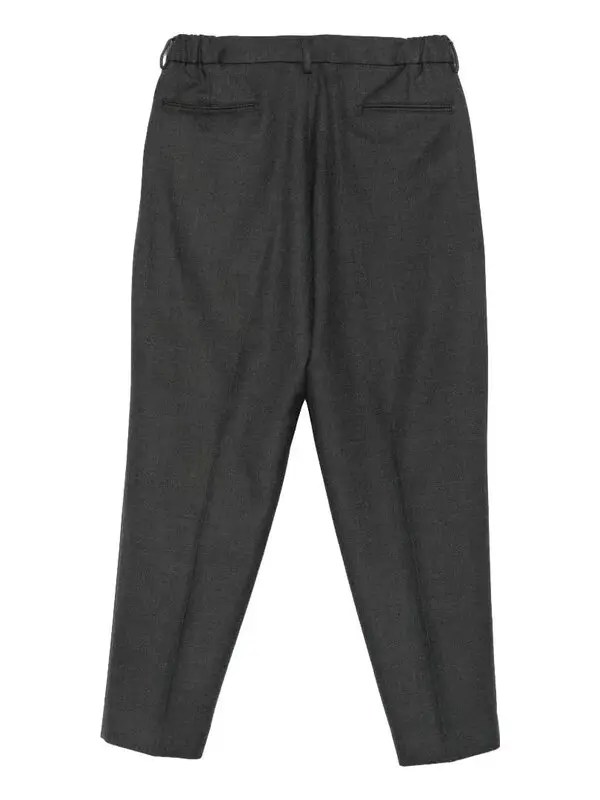 BE ABLE Pleated Elasticated-waistband Trousers - Grey
