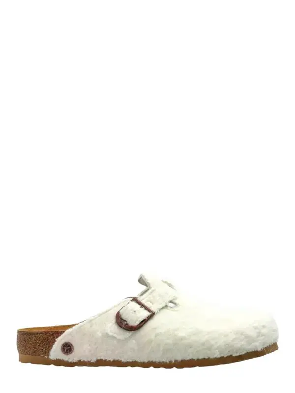 BIRKENSTOCK X Cole Bennett Boston Wooly Moon Brushed-effect Mules - Neutrals