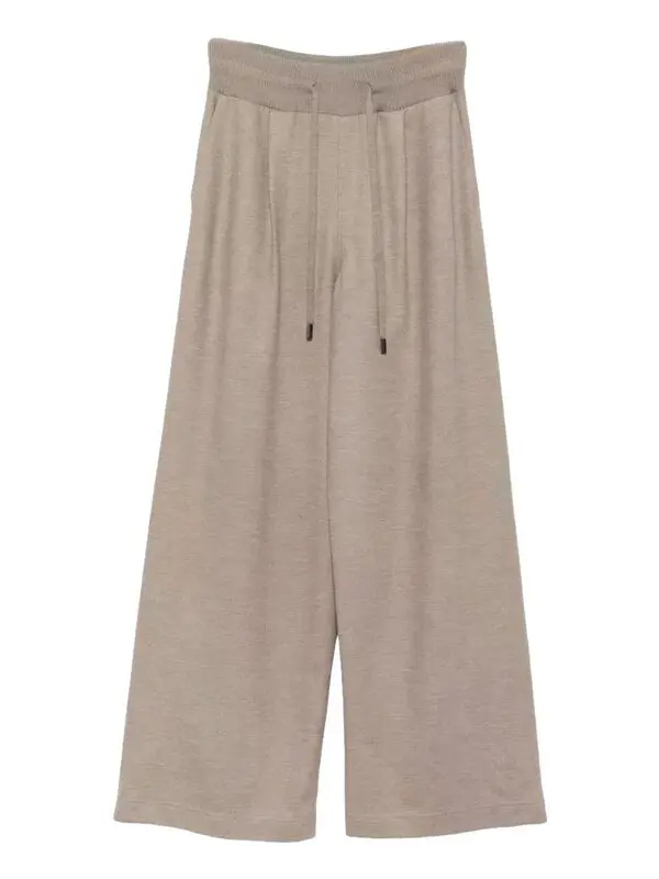 Fedeli Rodrigo Drawstring-waist Wide-leg Trousers - Neutrals