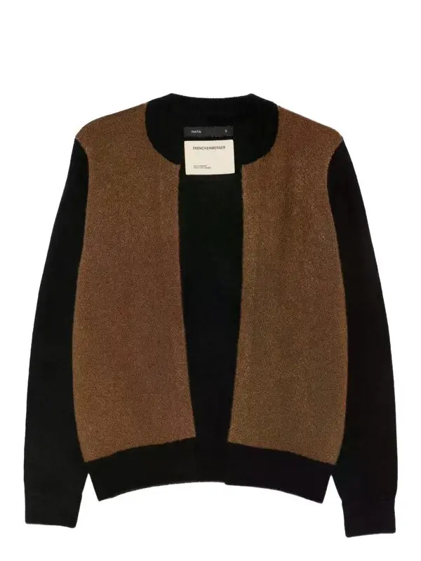 Frenckenberger Colour-block Cardigan - Brown