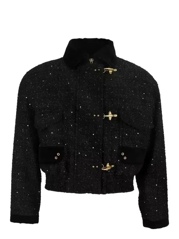 FAY 3 Ganci Bouclé-tweed Bomber Jacket - Black