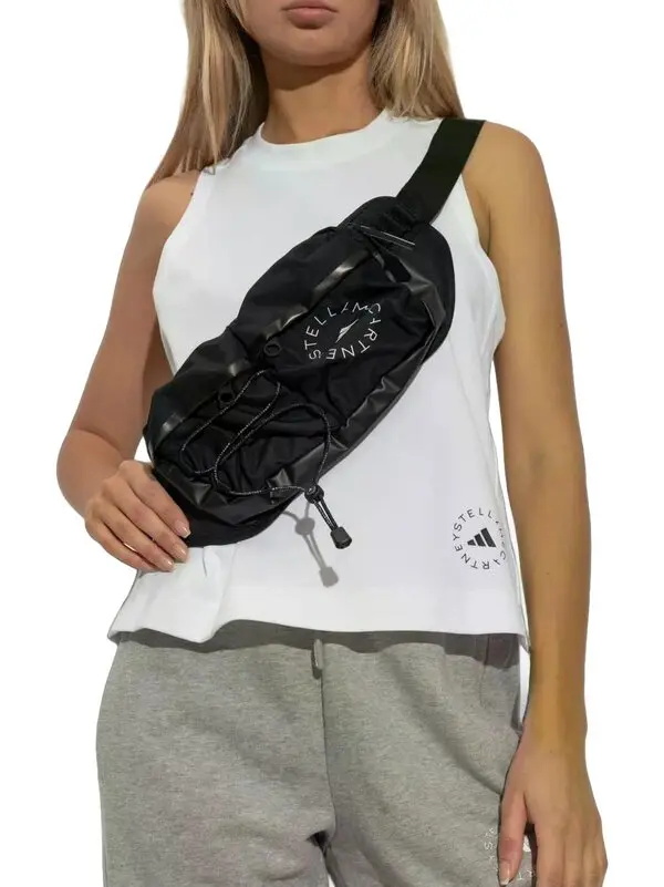 Adidas By Stella McCartney Logo-print Belt Bag - Black