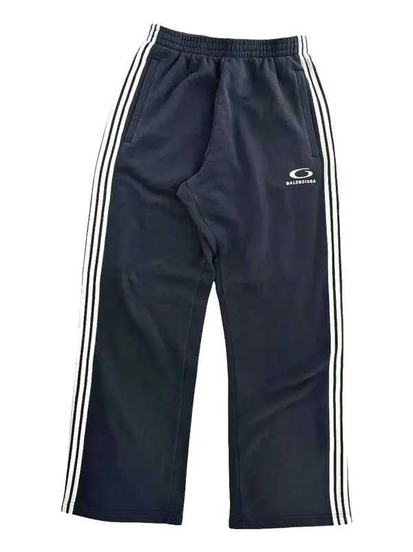 Balenciaga Logo-print Side-stripe Track Pants - Blue
