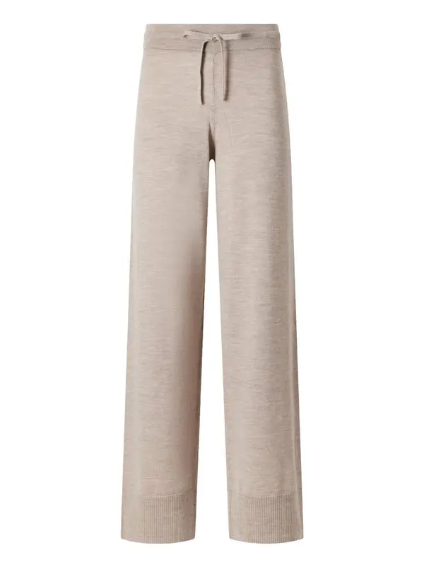WE NORWEGIANS Geilo Drawstring Merino Wool Straight-leg Pants - Neutrals