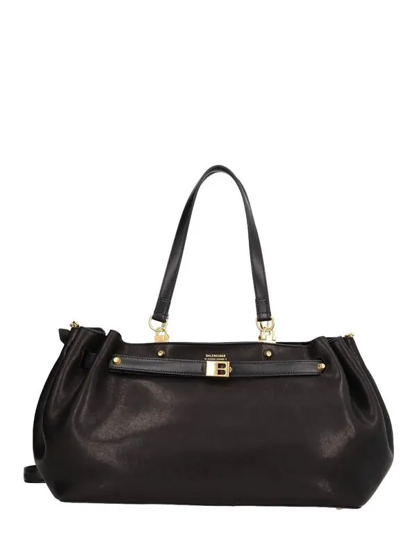 Balenciaga Medium Fan Carryall Handbag - Black