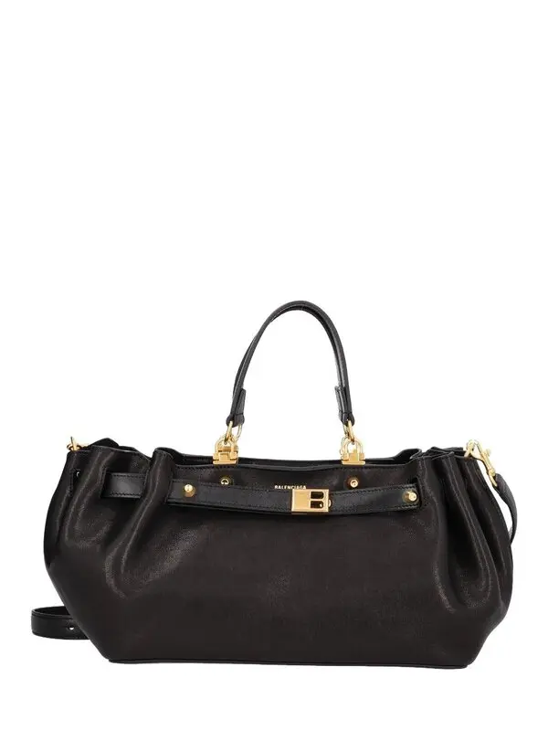 Balenciaga Small Fan Carryall Handbag - Black