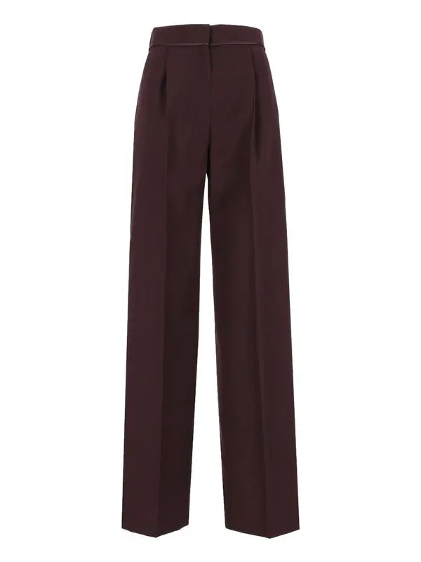 FORTE_FORTE High-waisted Trousers - Multicolor